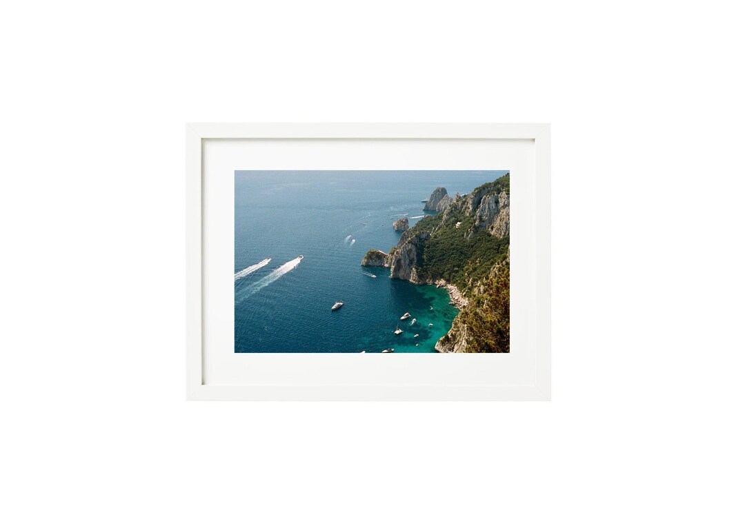 Capri Coast Horizontal | Amalfi Coast Beach Art Print | Capri, Italy ...