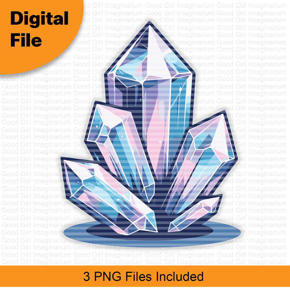 Magical Crystal Cluster PNG - Enchanting Transparent & Sticker Design ...