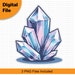 Magical Crystal Cluster PNG - Enchanting Transparent & Sticker Design ...