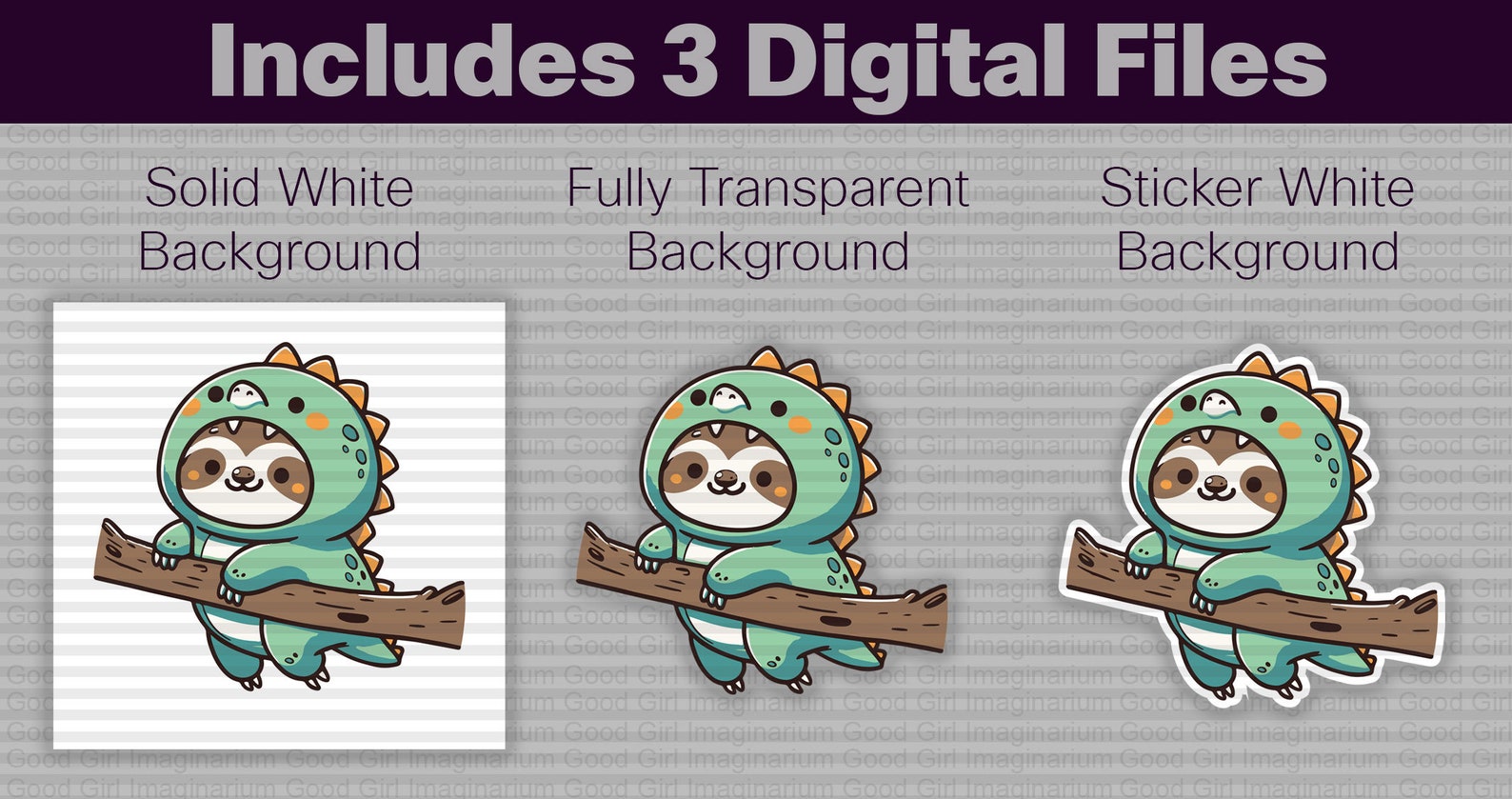 Dino-sloth Adventure - Playful Sloth in Dinosaur Costume PNG - Digital ...
