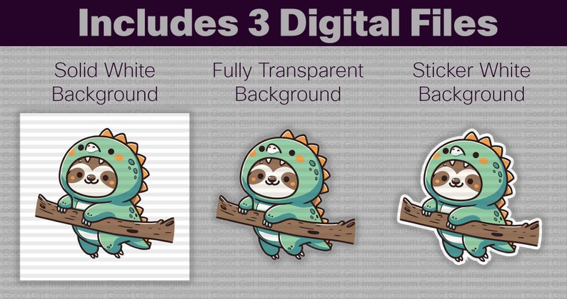 Dino-sloth Adventure - Playful Sloth in Dinosaur Costume PNG - Digital ...