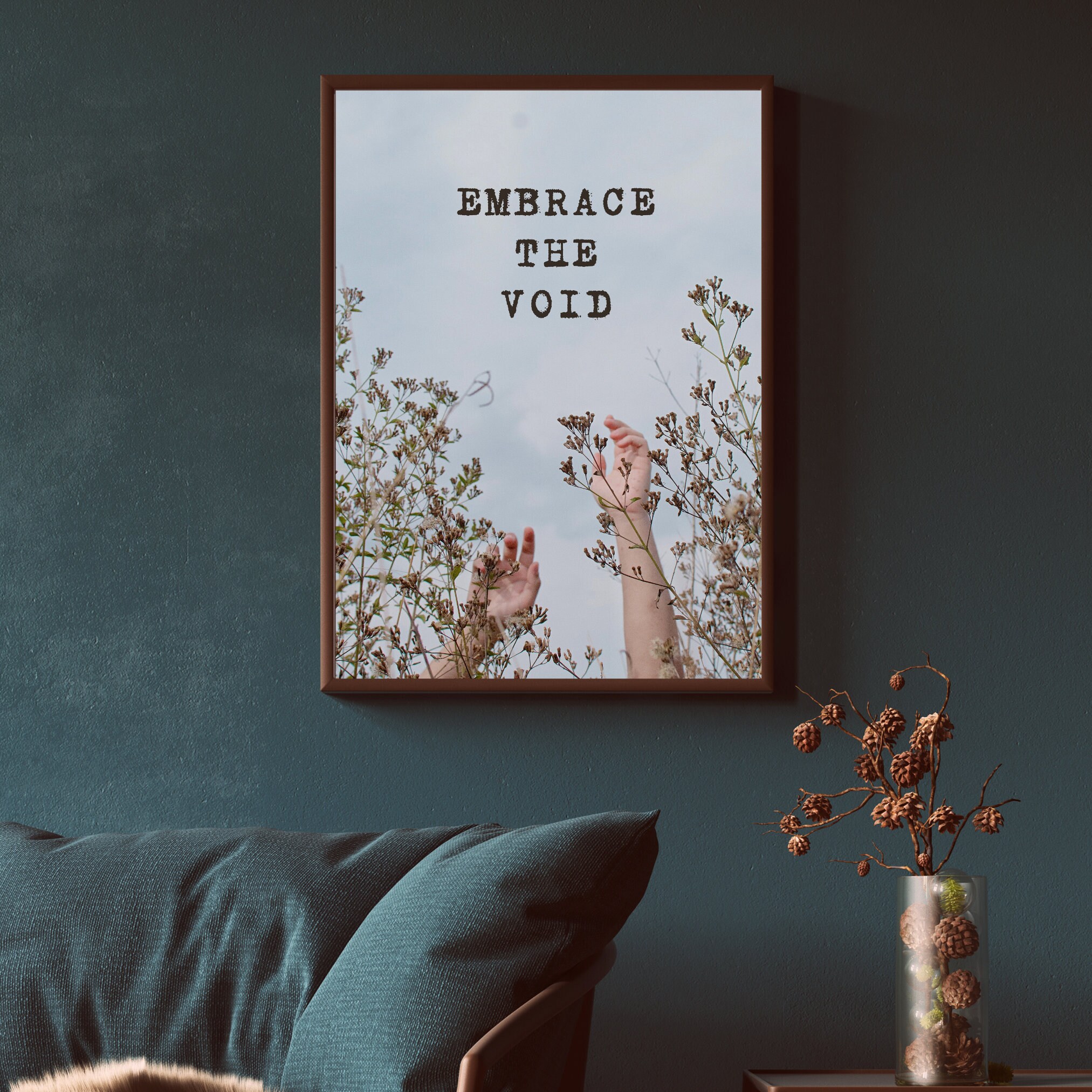 Embrace the Void Inspirational Art, Whimsical Nature Print, Sarcastic ...
