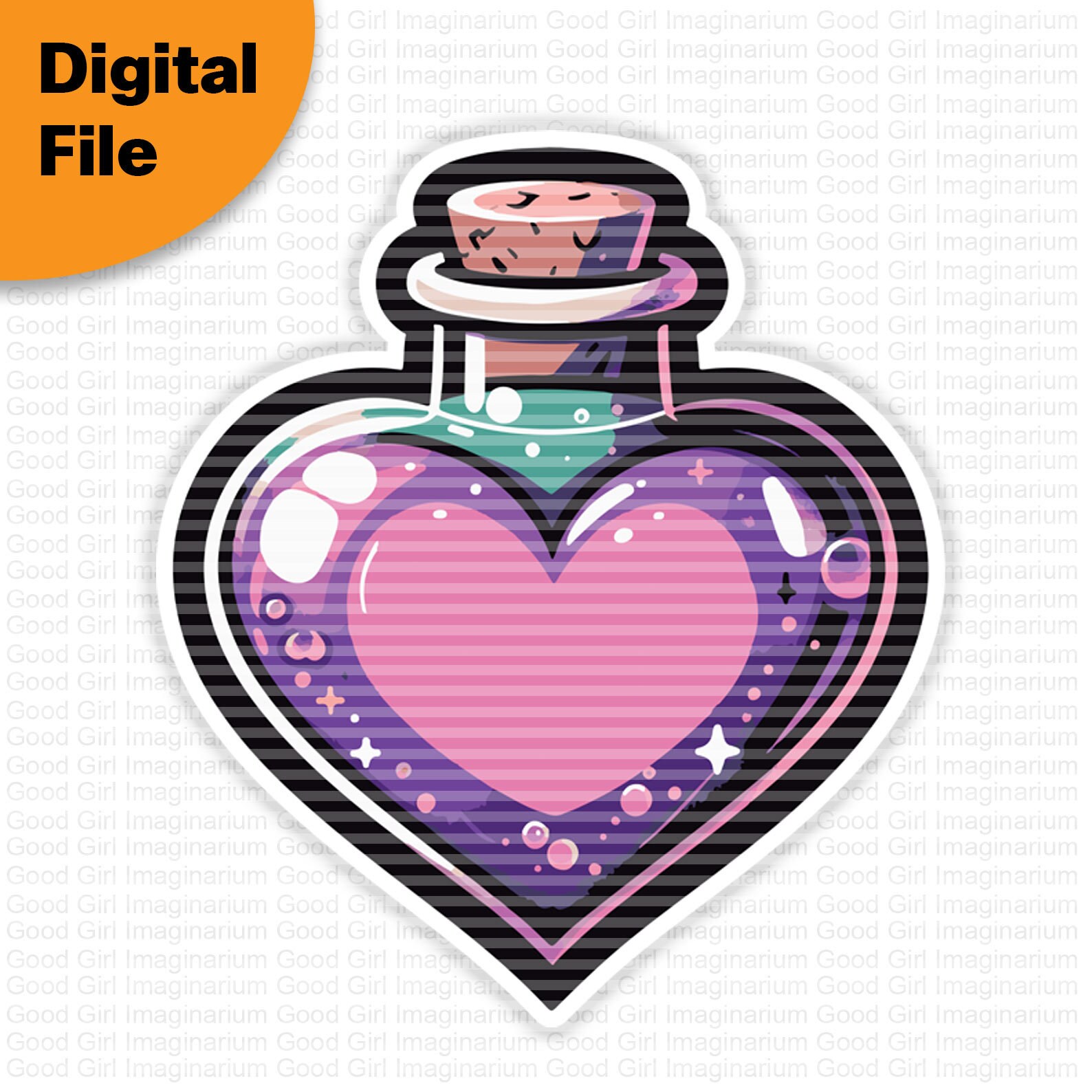 Heart-shaped Love Potion PNG - Digital File - Etsy