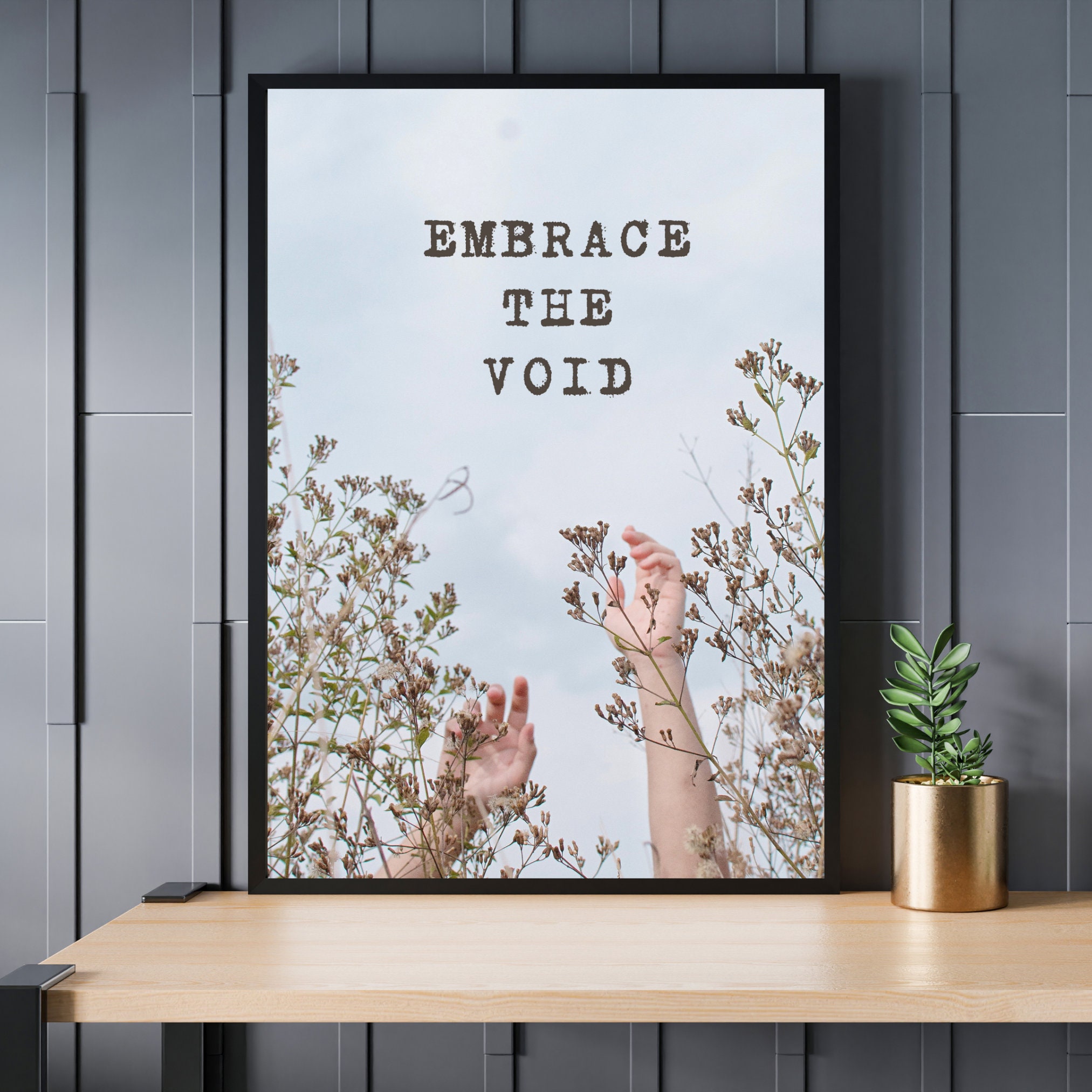 Embrace the Void Inspirational Art, Whimsical Nature Print, Sarcastic ...