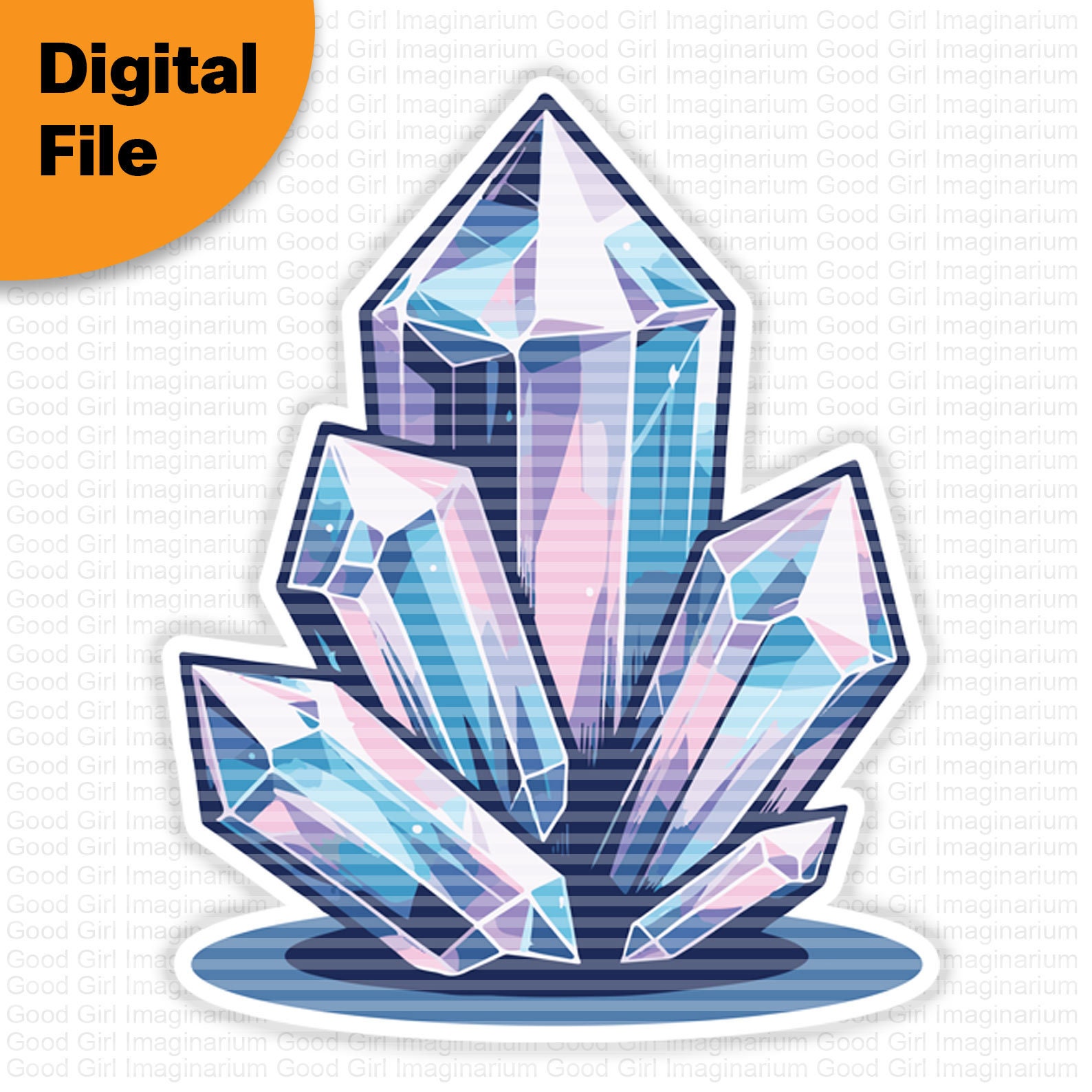Magical Crystal Cluster PNG - Enchanting Transparent & Sticker Design ...