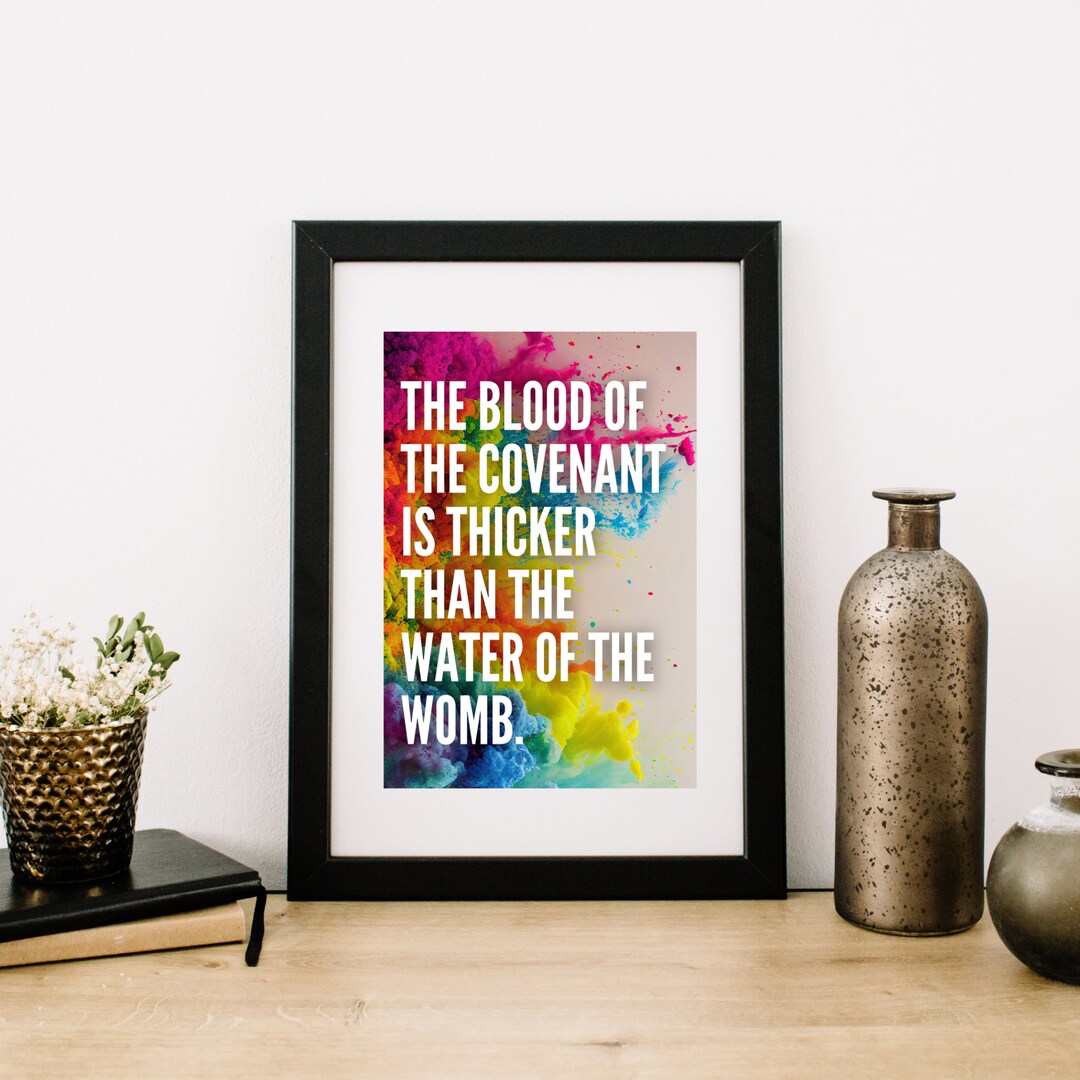 Colorful Abstract Quote Art, Inspirational Covenant Proverb, Vibrant ...