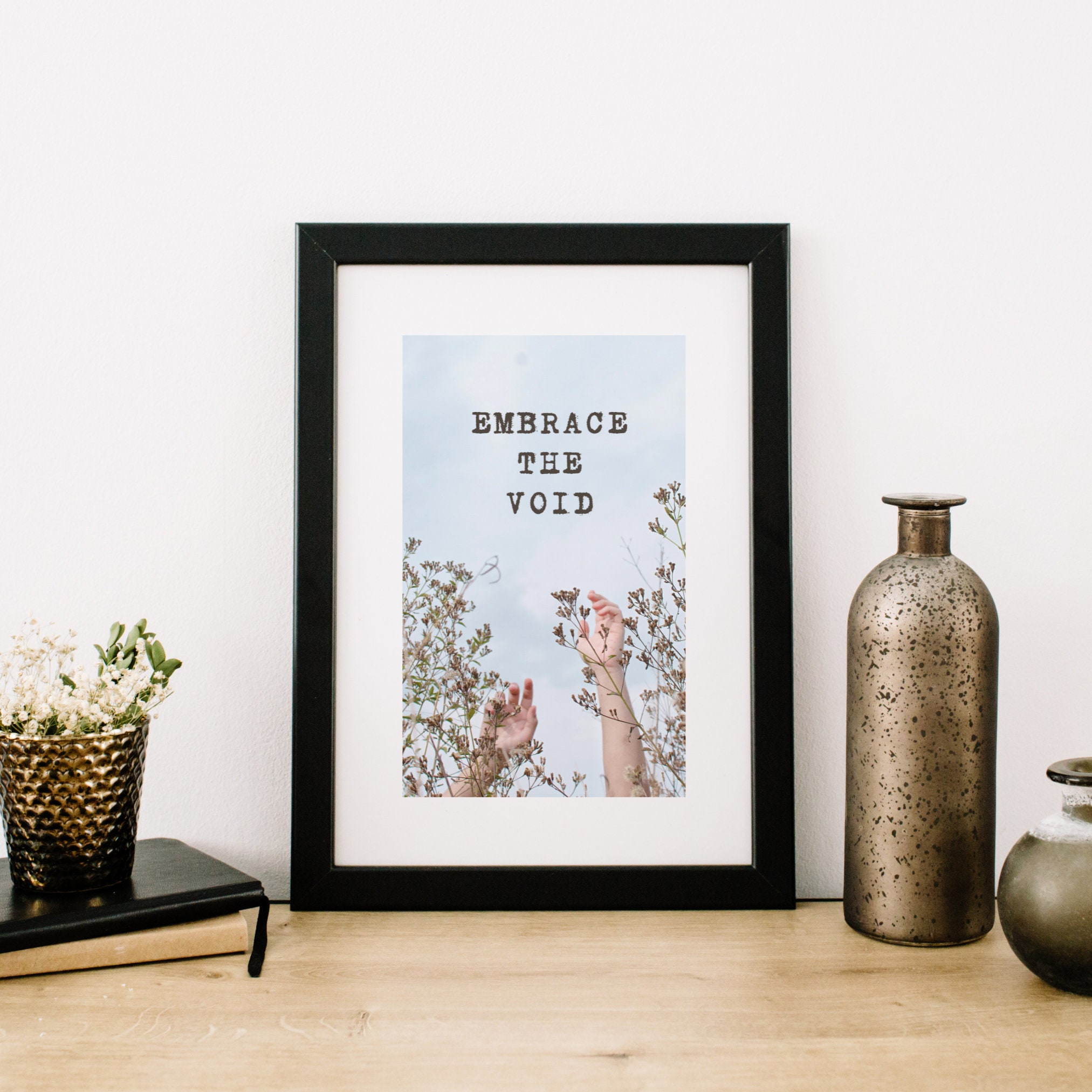 Embrace the Void Inspirational Art, Whimsical Nature Print, Sarcastic ...