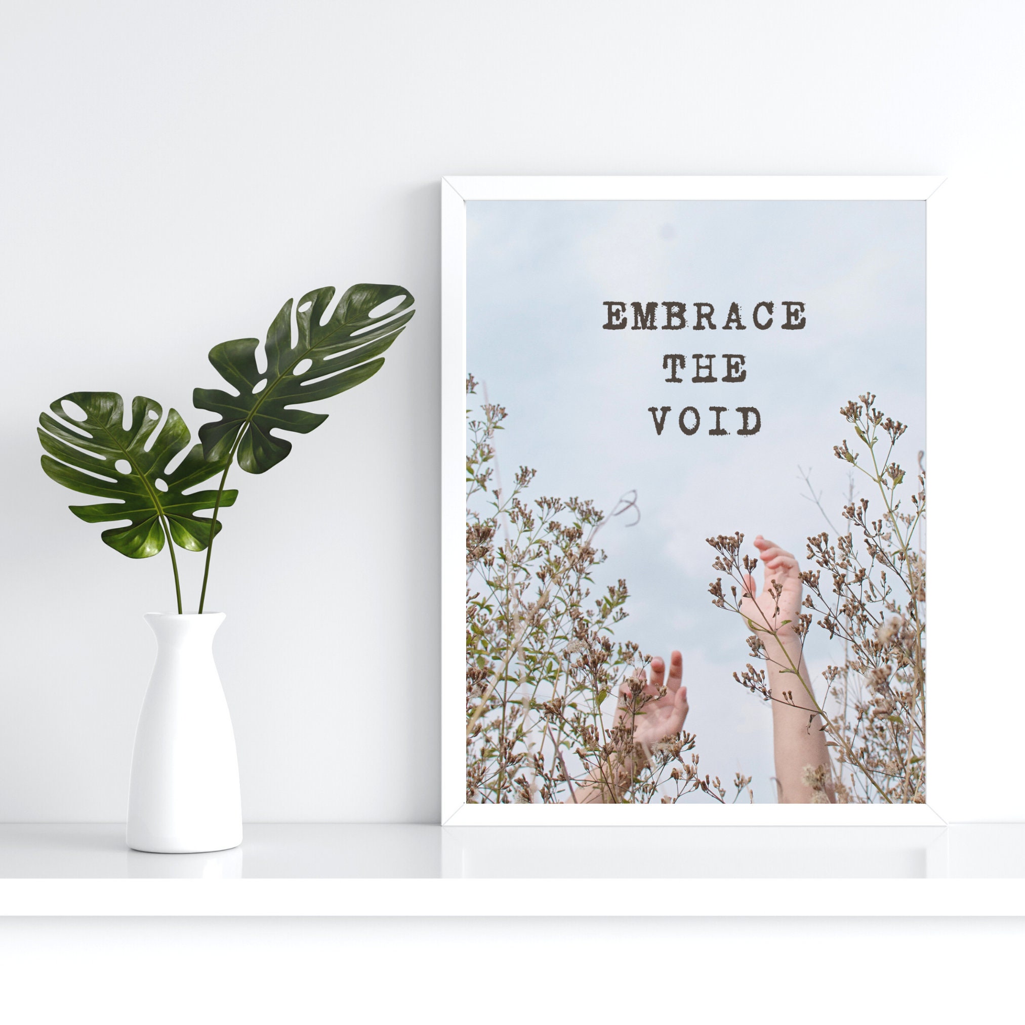 Embrace the Void Inspirational Art, Whimsical Nature Print, Sarcastic ...