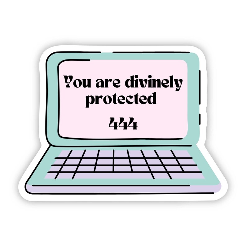 Angel Number Sticker 444, Protection, Guidance - Etsy