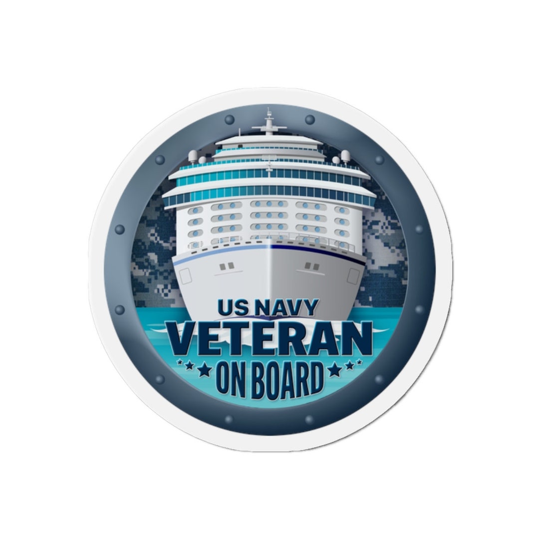 United States Navy Veteran on Board Round Die-cut Magnet - Etsy