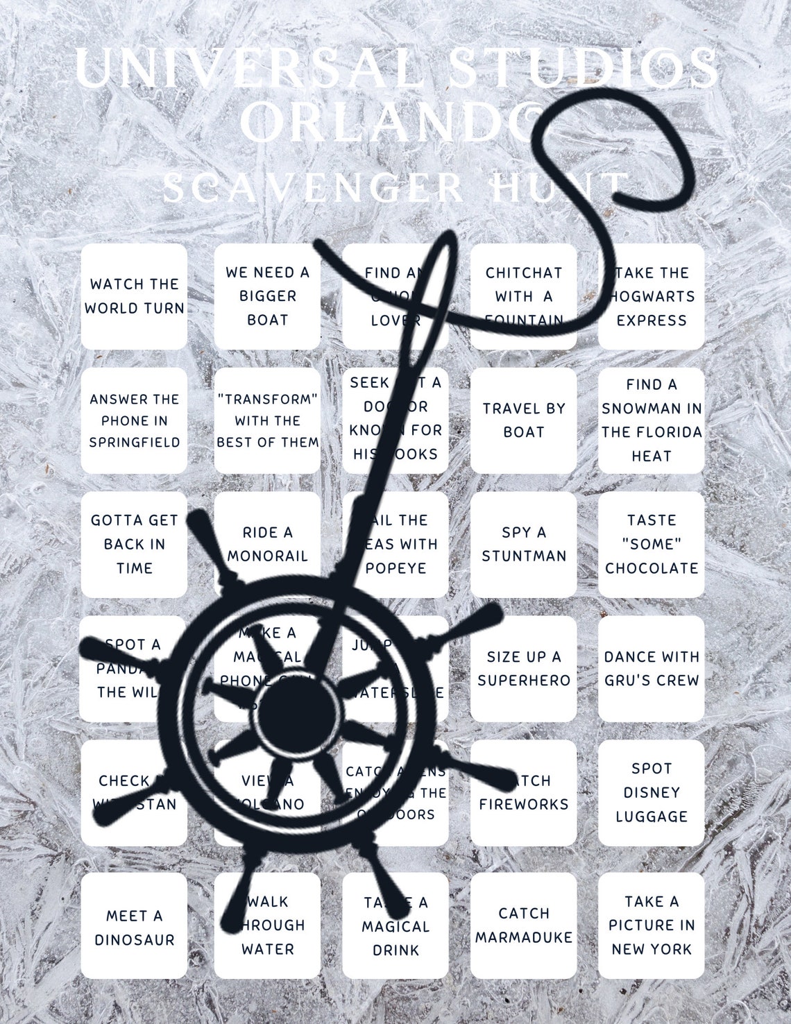 Universal Studios Orlando Scavenger Hunt - Winter - Etsy