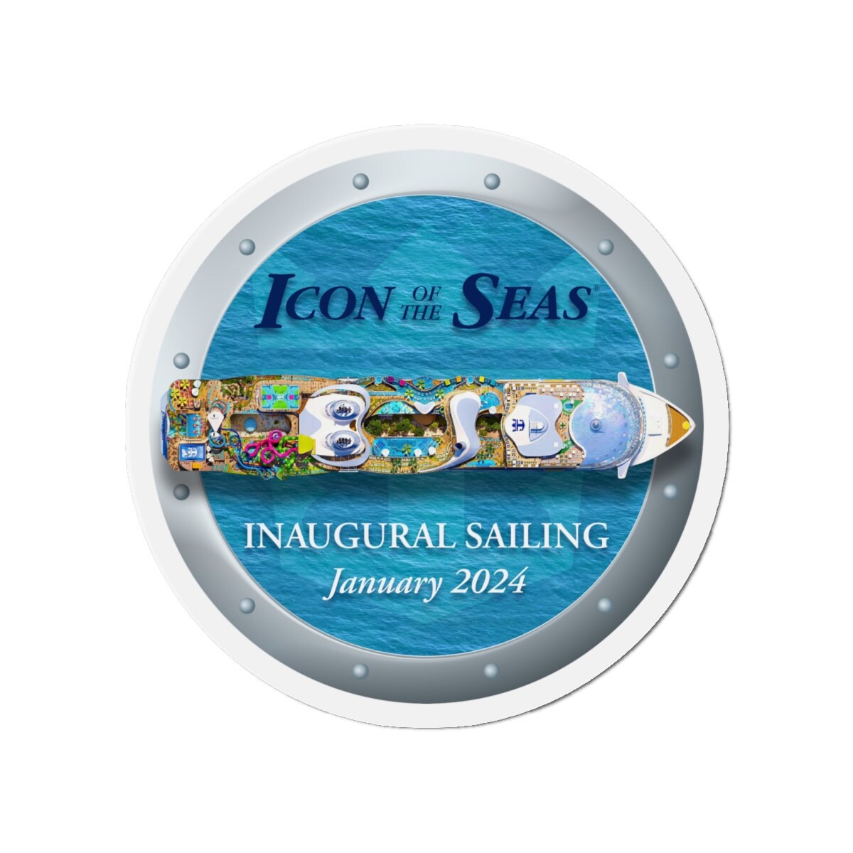 Icon of the Seas Inaugural Sailing Round Die-cut Magnet - Etsy