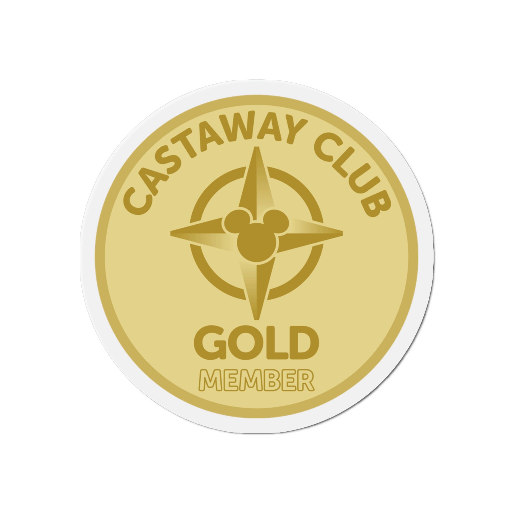 Castaway Club Gold Member Round Die-cut Magnet - Etsy