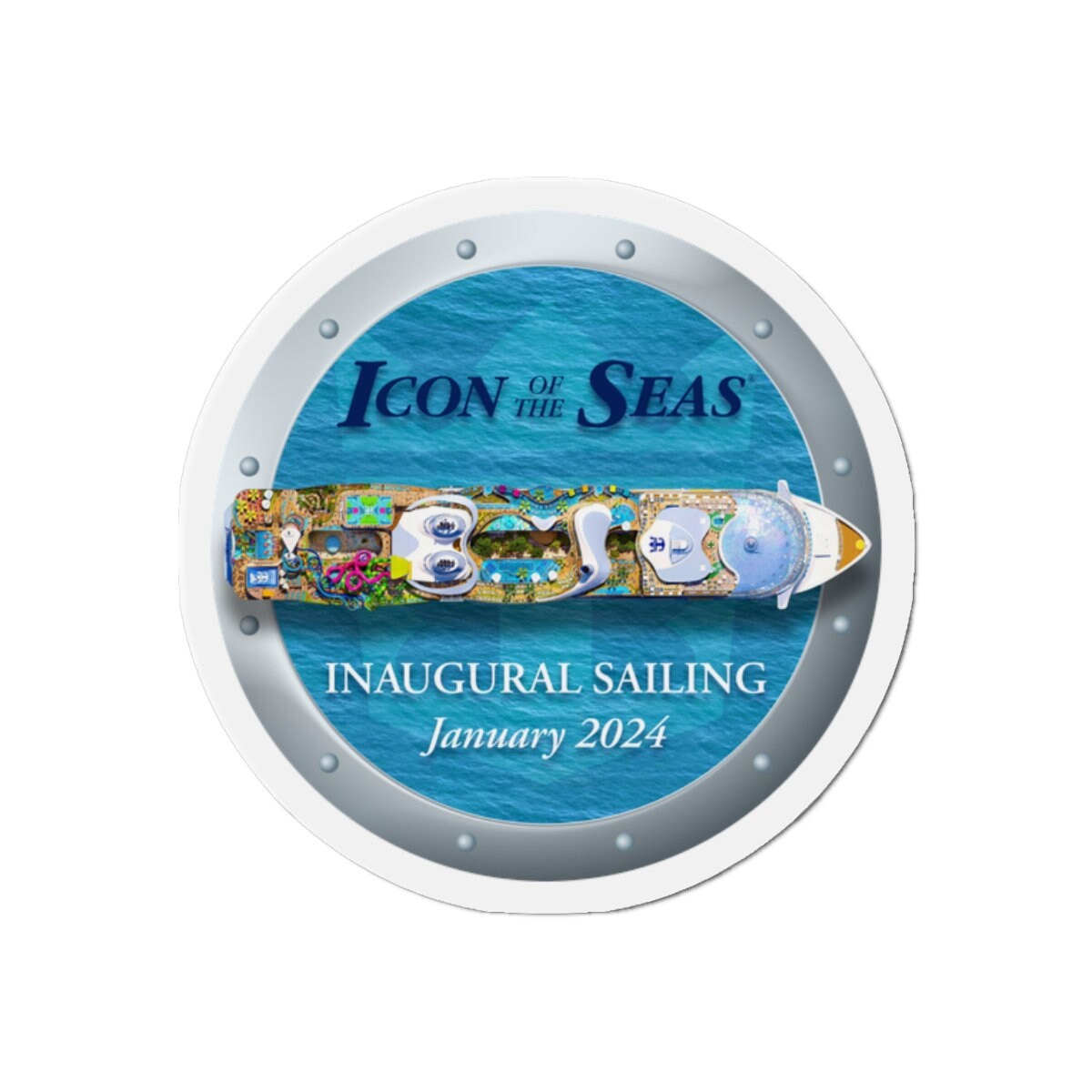 Icon of the Seas Inaugural Sailing Round Die-cut Magnet - Etsy