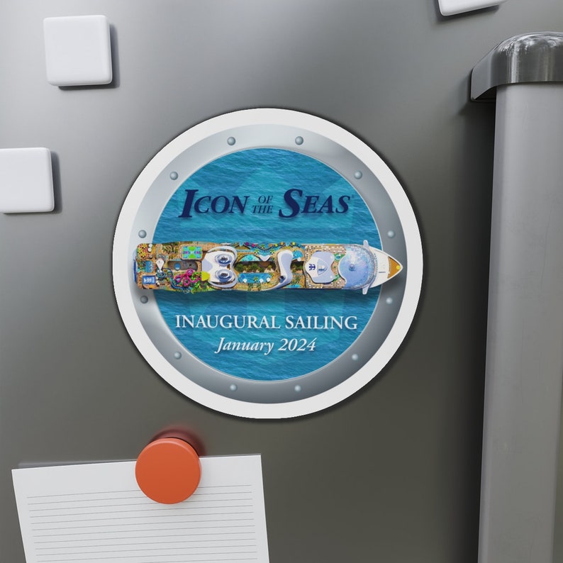 Icon of the Seas Inaugural Sailing Round Die-cut Magnet - Etsy