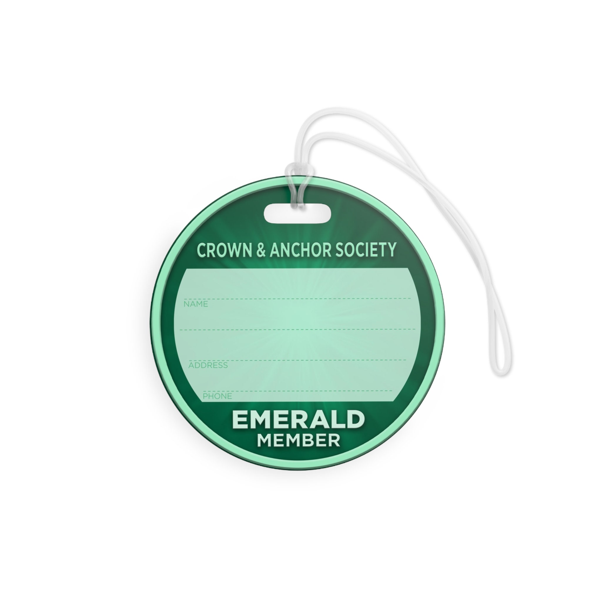 Crown and Anchor Emerald Member Luggage Tag - Etsy