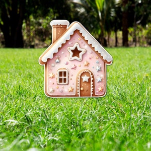 Pink Gingerbread Foam Board or Coroplast Cut Out, Gingerbread Christmas ...