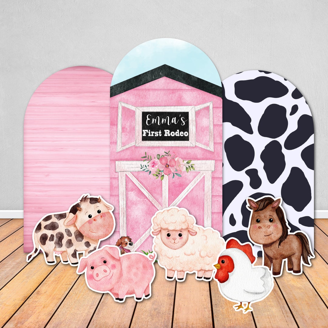 Set of 5 Farm Animal Foam Board Cut Outs, Farm Animal Party Props, Farm ...