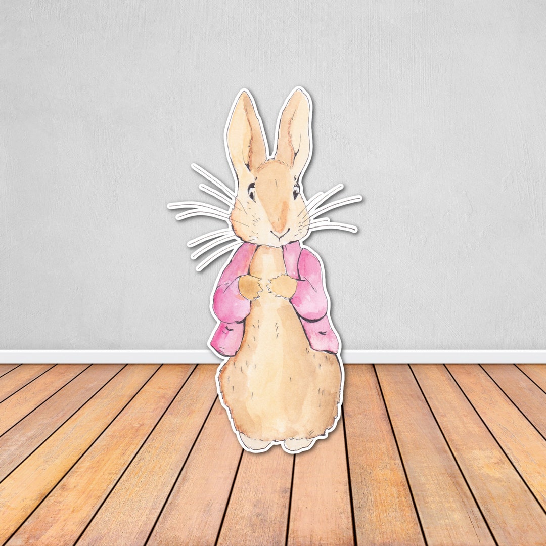 Pink Peter Rabbit Foam Board Cut Out, Peter Rabbit Standee Party Prop ...