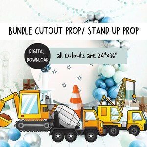 Construction Tractor Set Cutouts PNG & SVG Instant Digital Download ...