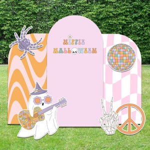 Groovy Hippie Halloween Theme Arch & Cutouts Set Lawn Yard Sign/inside ...