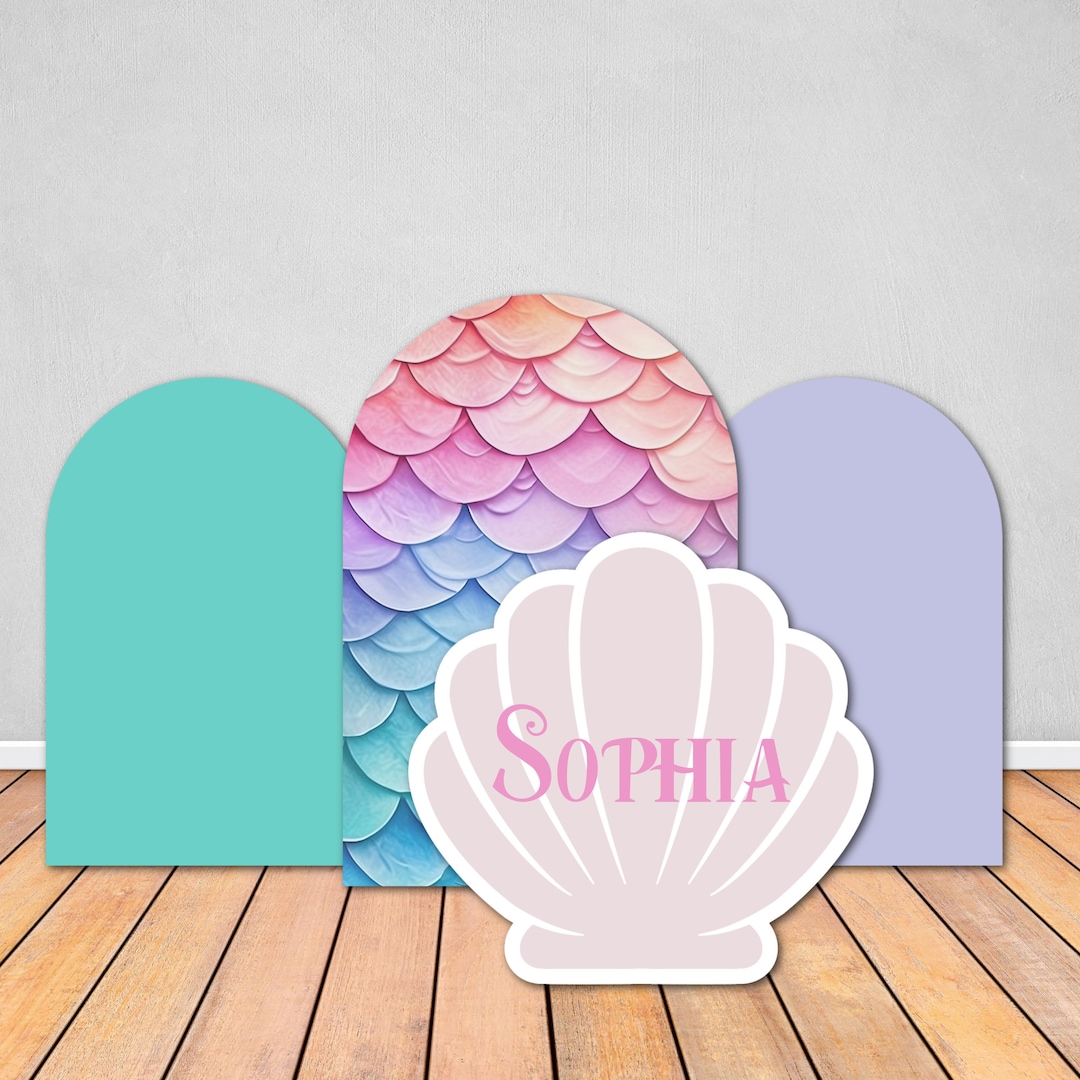 Personalized Mermaid Shell Foam Board Prop Cut Out, Mermaid Shell Foam ...