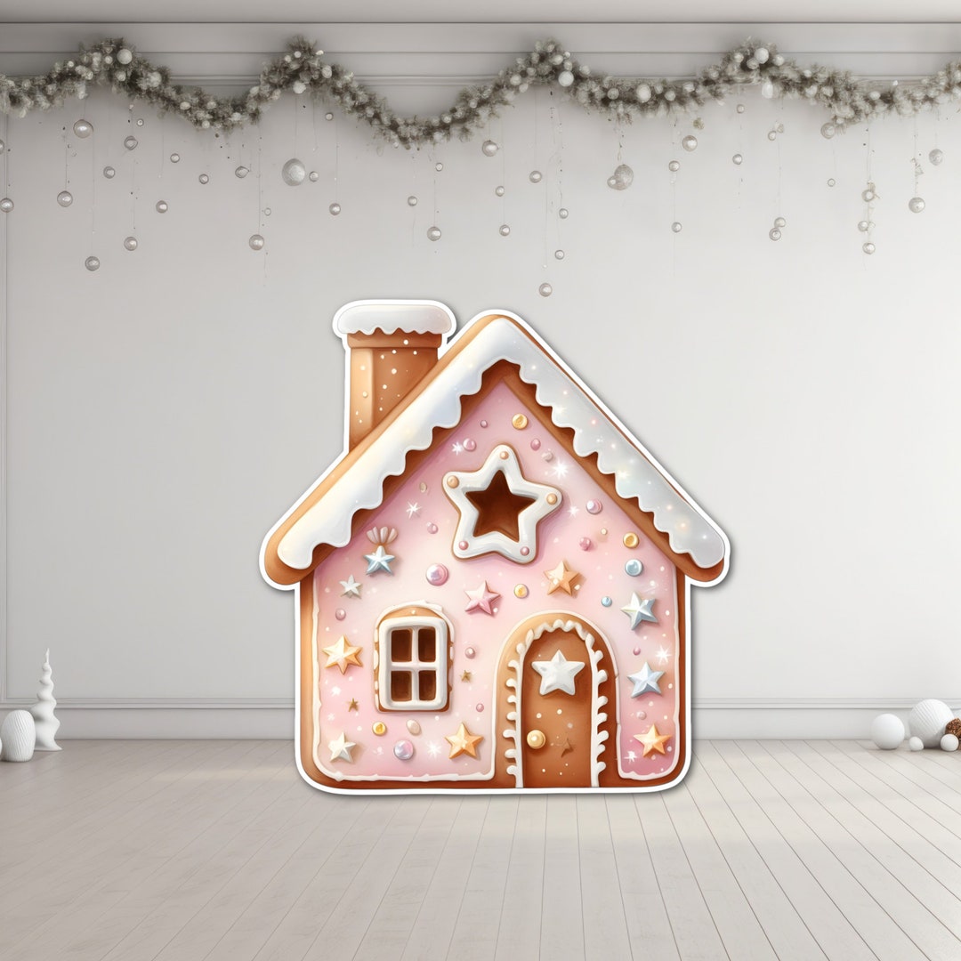 Pink Gingerbread Foam Board or Coroplast Cut Out, Gingerbread Christmas ...