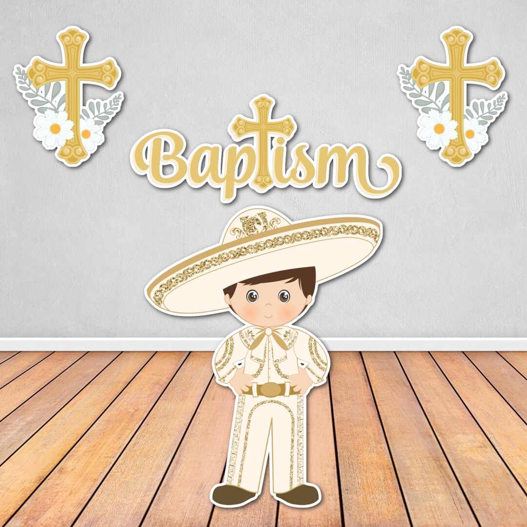 Baptism Charro Foam Board Cut Outs for Back Drops, Baptism Decoration ...