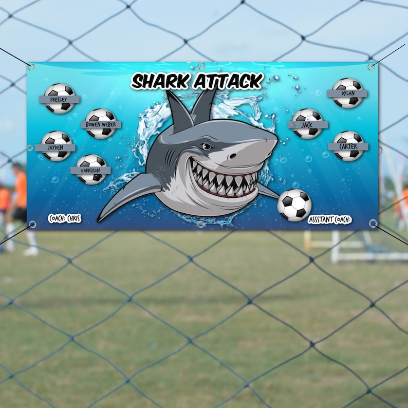 Kids Youth Soccer Team Vinyl Banner, Recreation Soccer Vinyl Banner ...