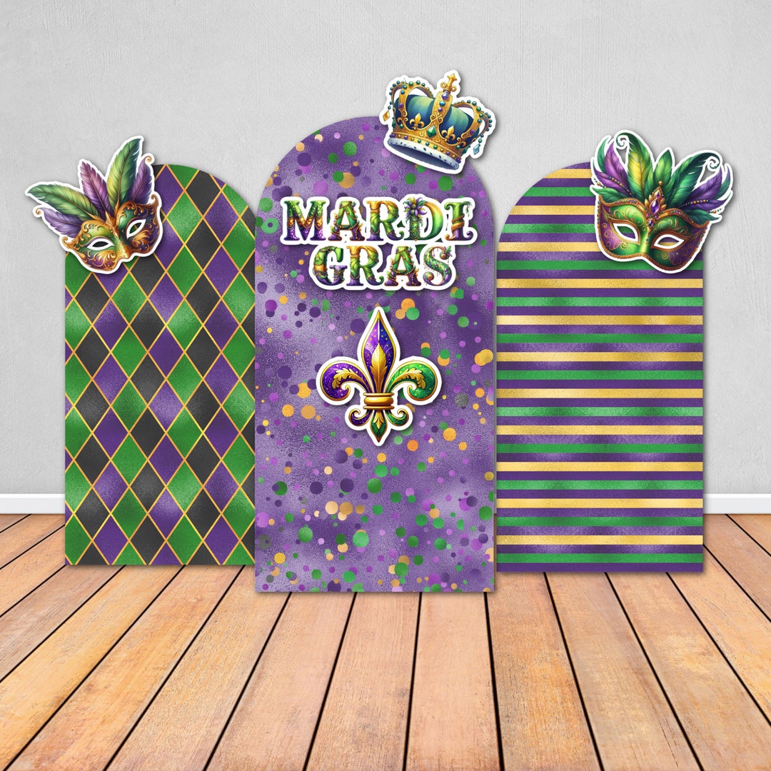 Mardi Gras Party Props and Foam Board Backdrops, Mardi Gras Mask Cut ...
