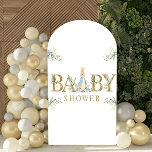 Peter Rabbit Personalized Gold With Leaves Foam Board Digital Arch ...