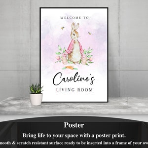 Editable Peter Rabbit Design 3 for Event Welcome Sign, Canvas, Wall ...
