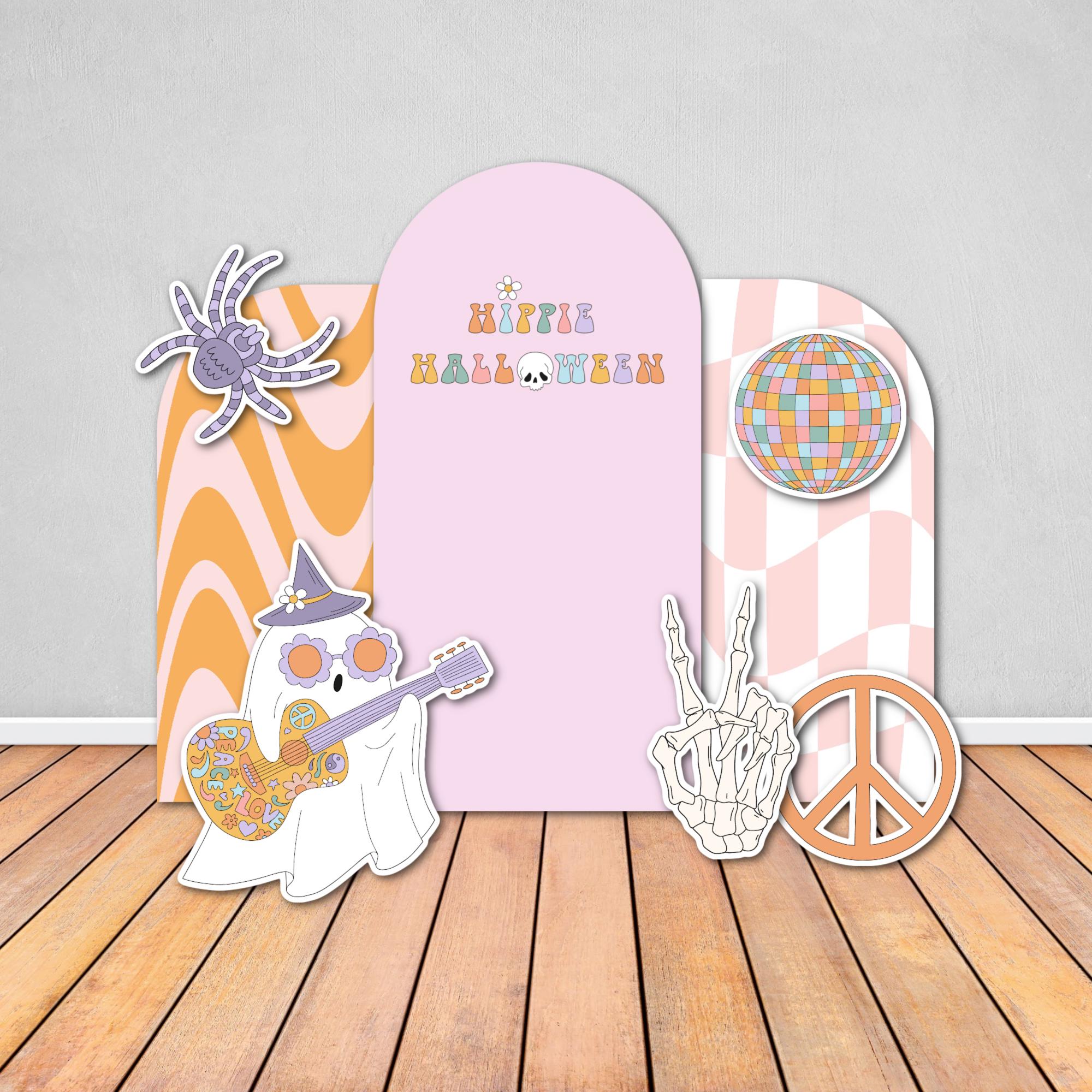 Groovy Hippie Halloween Theme Arch & Cutouts Set Lawn Yard Sign/inside ...