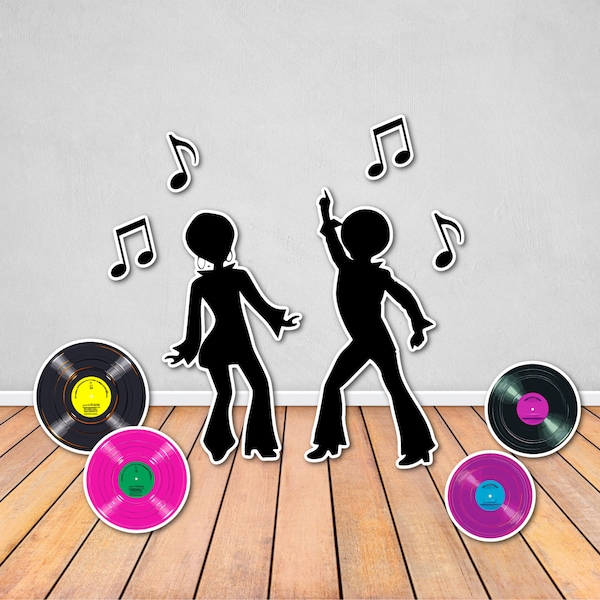 Disco 70's Theme Cut Outs - Etsy