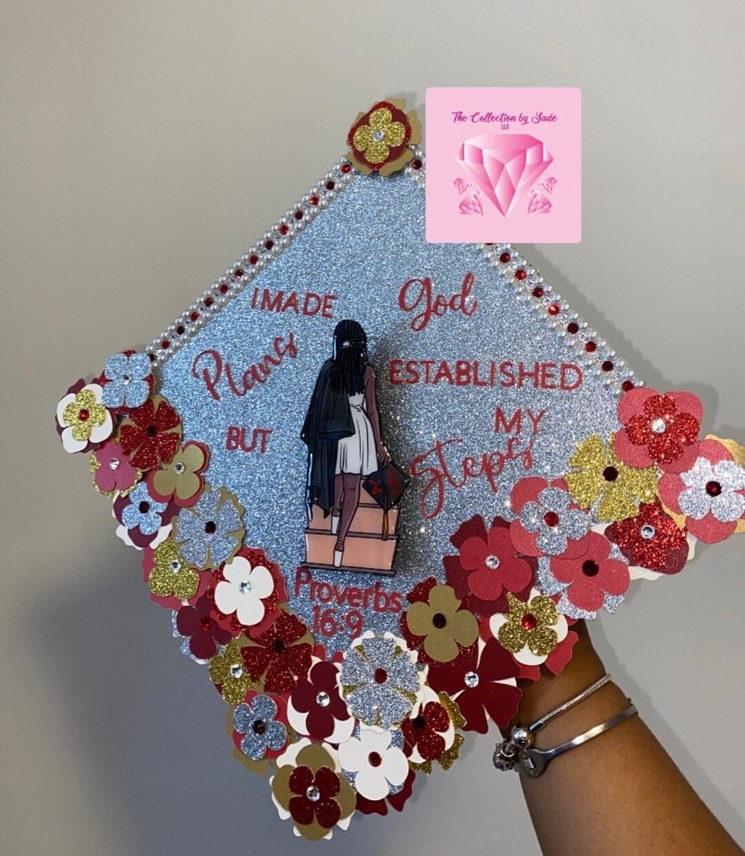 Custom Graduation Topper Cap, Rhinestone Topper, College Topper, High ...