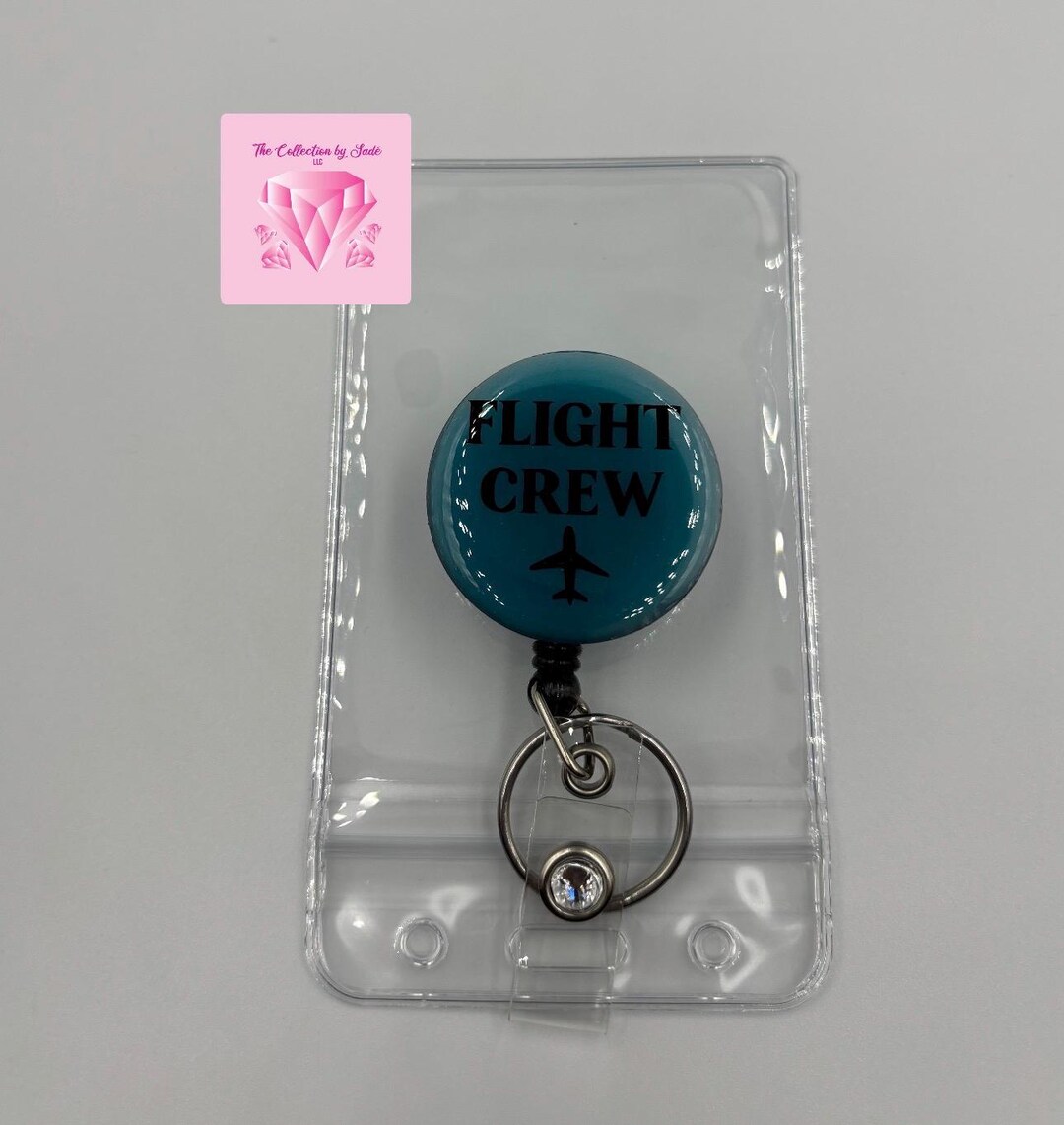 Flight Crew Badge Reel , Aviation Badge Reel, Flight Attendant Gifts ...