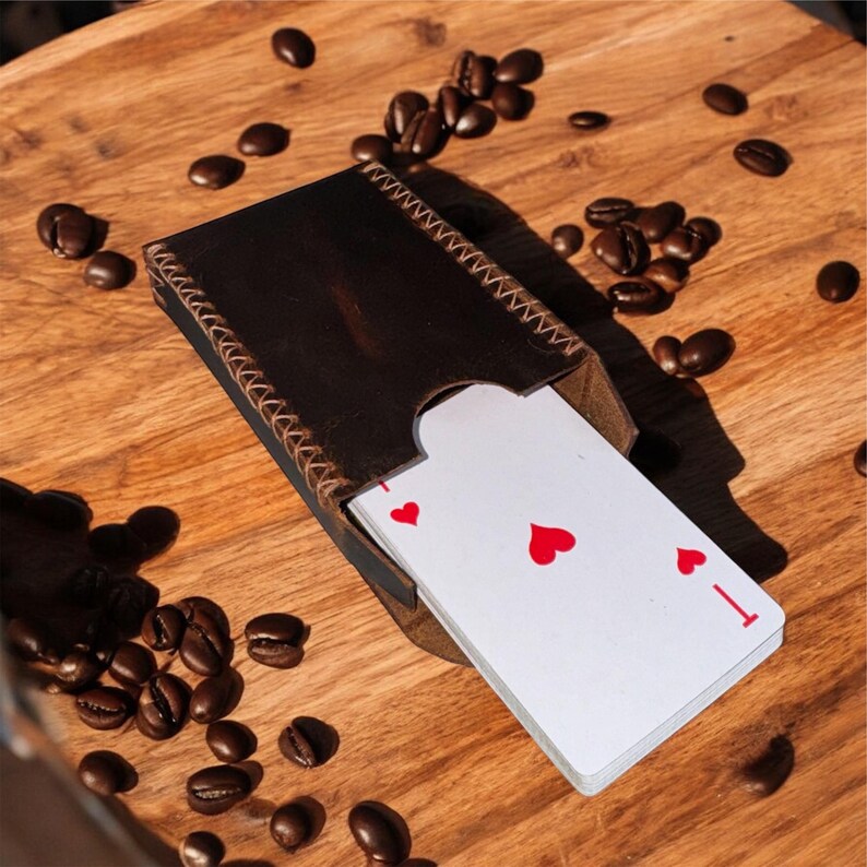 Leather Playing Card Case, Playing Card Sleeve Holder Cover. Original ...