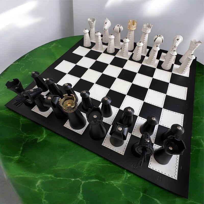 Leather Chess Set - Etsy