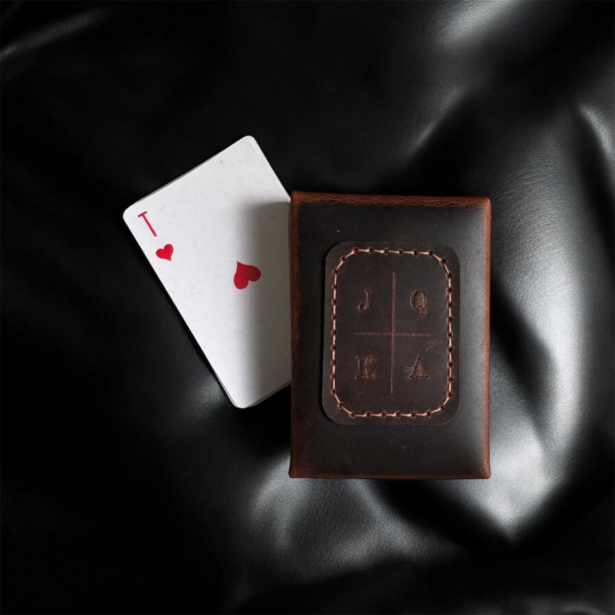 Leather Playing Card Case, Playing Card Sleeve Holder Cover. Original ...