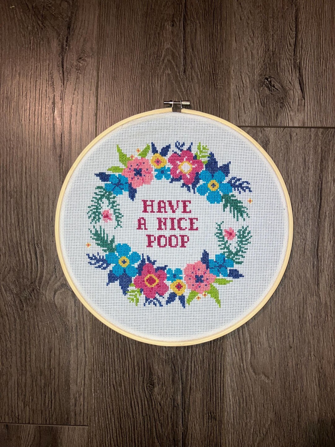 Have a Nice Poop - Funny Cross Stitch Bathroom Decor - Etsy