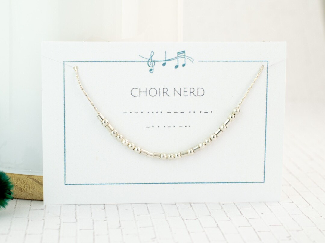 Choir Nerd Necklace/novelty Morse Code Jewelry/fun Show Choir Director ...