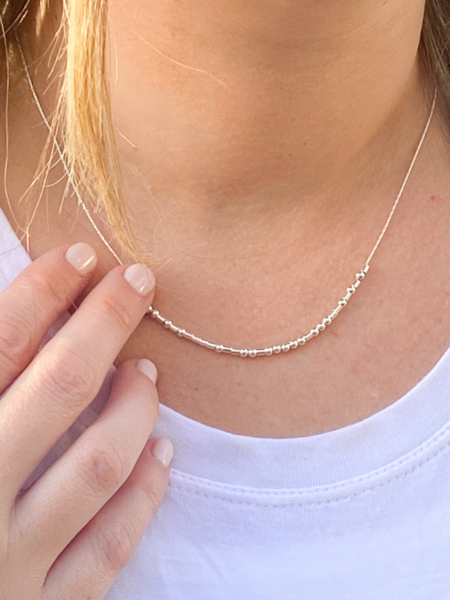 Good Vibes Only Morse Code Necklace/positive Thinking/mental Health ...