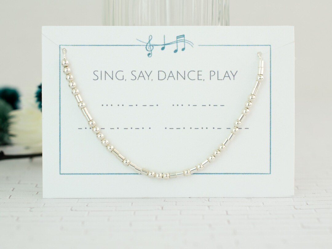 Sing,say,dance,play Bracelet/morse Code Jewelry for Artist ...