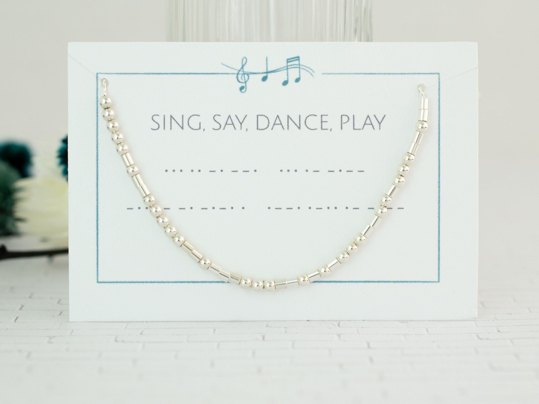 Sing,say,dance,play Bracelet/morse Code Jewelry for Artist ...