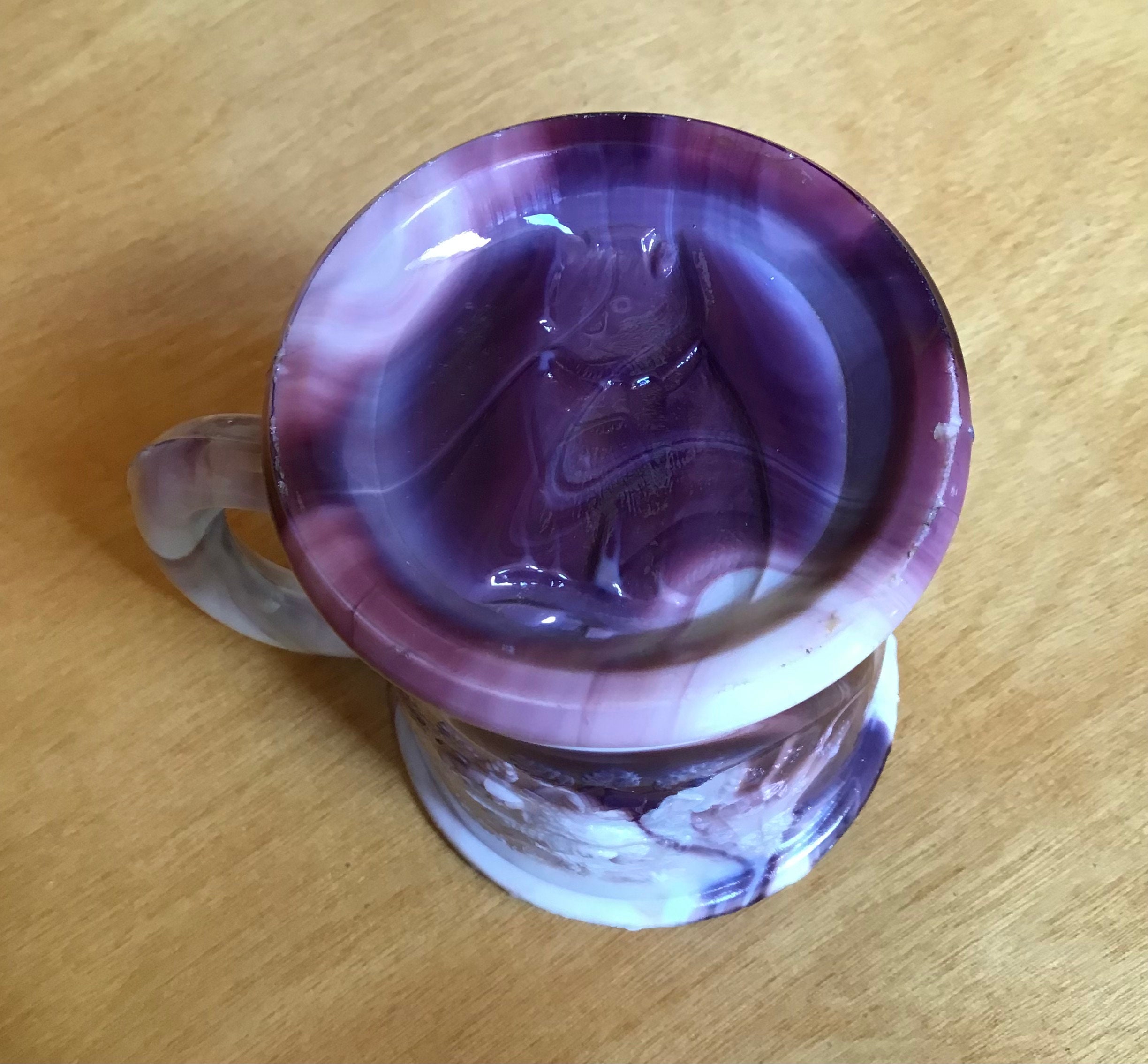 Purple Slag Mug - Etsy