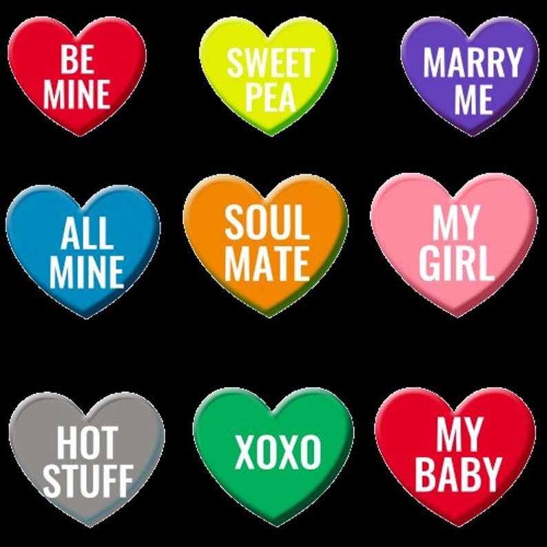Conversation Hearts Png Digital Download - Etsy