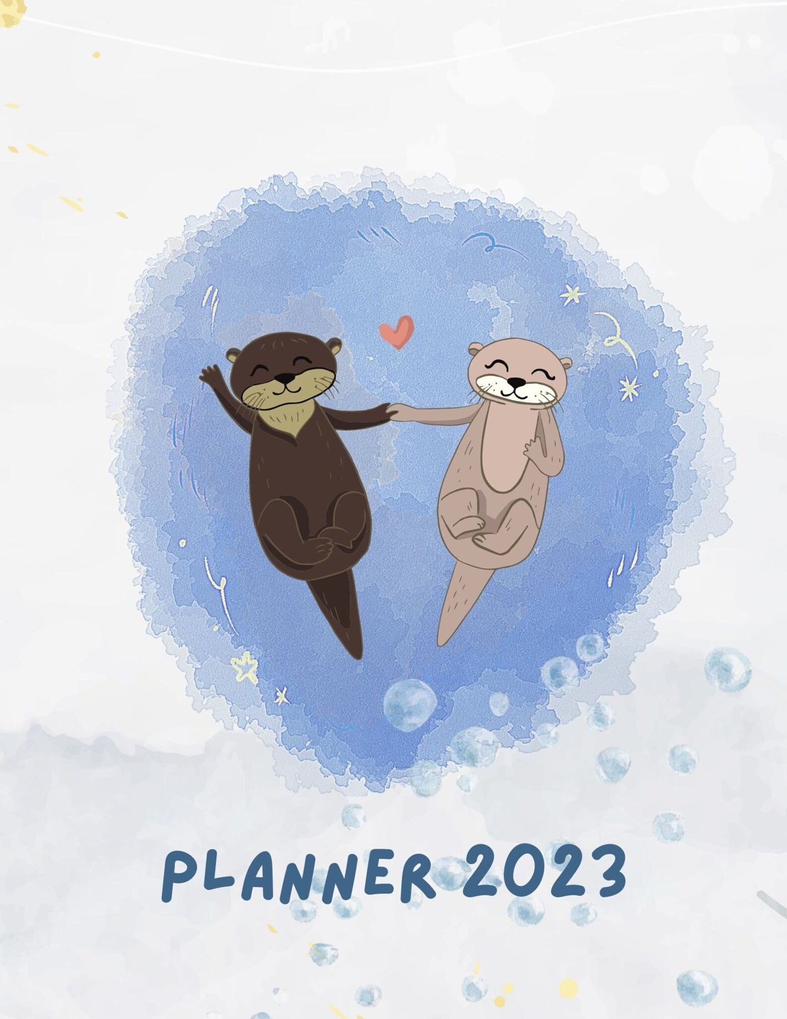 Monthly Calendar for 2023/ Digital Calendar With Otters/a4, A3 & Letter ...