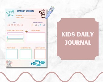 Kids Daily Journal Printable Journal for Kids Diary for Children Kids ...