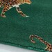 Cheetah Green Maize Navy Handmade Tufted Woolen Area Rug / Bedroom Rug ...