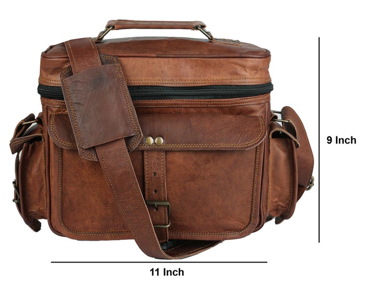 Leather DSLR Camera Bag Camera Shoulder Messenger Bag Camera Satchel Leather Camera Bags for ...